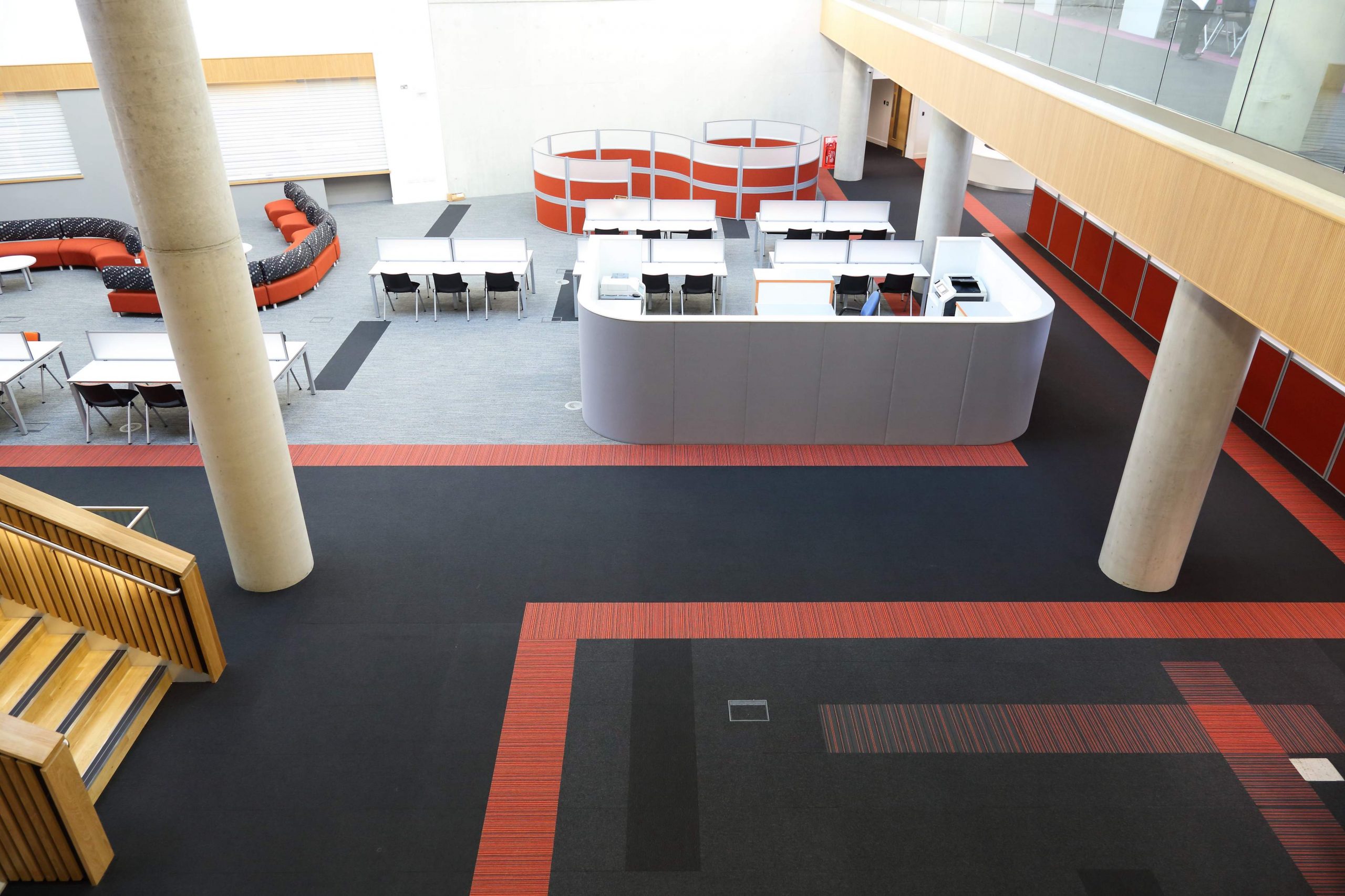 Sophisticated Social Distancing Floor Marking | Gainsborough Carpets ...